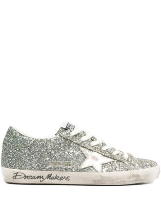 Golden Goose glitter star-detail sneakers - Silber