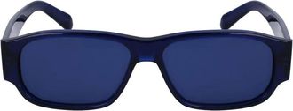Ferragamo Homme, Accessoires, Bleu, Taille: ONE Size Sf1109S571443 Lunettes de soleil
