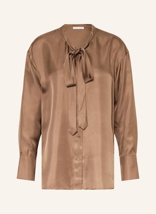 Mrs & Hugs Mrs & Hugs Schluppenbluse Aus Seide braun