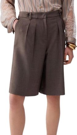 Liu Jo Femme, Shorts, Brun, Taille: 40 FR Shorts en tissu m&eacute;lang&eacute;