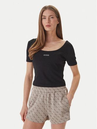 Guess T-Shirt V6GP04 K2969 Schwarz Slim Fit