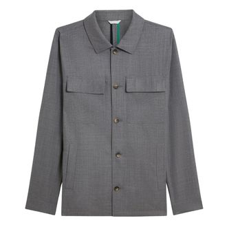 Ted Baker Selwynj Leichte Graue Wollmischungsjacke