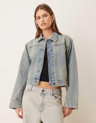 Jack & Jones Veste en jean coupe carr&eacute;e - Bleu clair