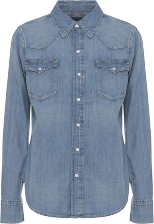 Ralph Lauren Femme, Blouses et Chemises, Bleu, Taille: 40 FR Chemise Western en denim