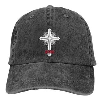 Generic Casquette de baseball de couleur pure pour papa, casquette pour femme, casquette de baseball avec visi&egrave;re solaire, casquette de baseball Dieu croix, c