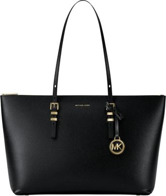 Michael Kors Quinn Gro&szlig;e Signature Logo Ledertasche - - Bags - Damen - Schwarzk - ONE SIZE