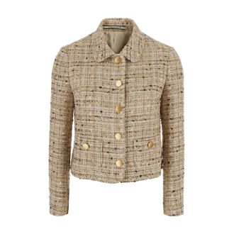 Tagliatore Idelle Boucl&eacute; Jacke - - Jackets - Damen - Beige - 4XL