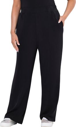 Ulla Popken Damen große Größen Übergrößen Plus Size Jerseyhose mit Biese