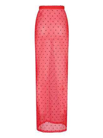 Marine Serre Womens Skirts Red Polyamide