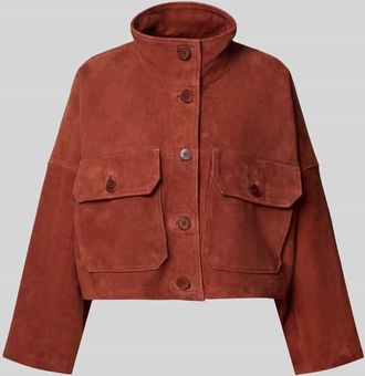 Drykorn Jacke in Leder-Optik mit Pattentaschen Modell ARKLOW