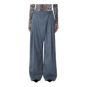 Ganni Hosen - - Trousers - Damen - Grau - M