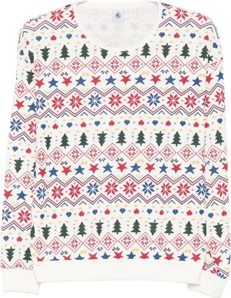 Petit Bateau haut de pyjama imprim&eacute; - Blanc