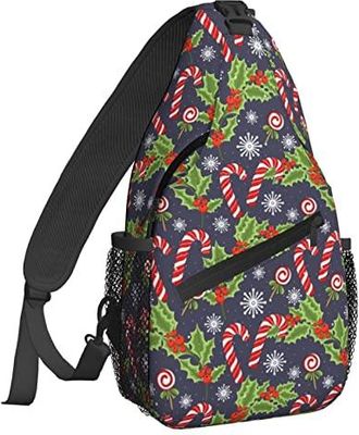 Generic Canne De No&euml;l Sacoche Bandouliere L&eacute;ger Pochette Epaule Antivol Sac &Agrave; Dos Bandouli&egrave;re Pour Cyclisme Quotidien Shopping