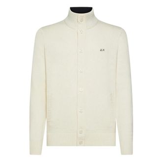 Sun 68 Cardigan Buttons Warm L/S - - Knitwear - Herren - Wei&szlig; - 2XL