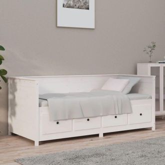 vidaXL Vidaxl - Lit de jour 90x190 cm en bois de pin massif - Avec tiroirs de rangement - Design multifonctionnel pour invit&eacute;s
