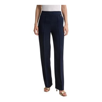 Joop Femme, Pantalons, Bleu, Taille: 42 FR Pantalon Droit avec Ceinture &Eacute;lastique Logo