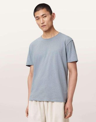 AllSaints Flax - T-shirt ras de cou &agrave; manches courtes - Bleu Maya