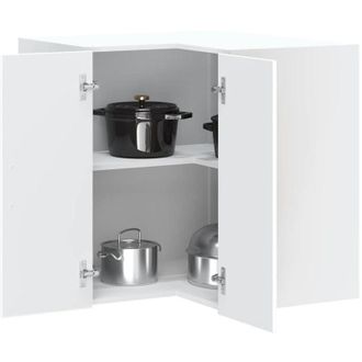 vidaXL Vidaxl - Armoire murale dangle de cuisine Kalmar blanc bois ing&eacute;nierie