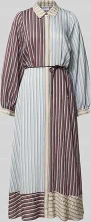 Jake*s Casual Hemdblusenkleid aus Lyocell-Mix mit Bindeg&uuml;rtel