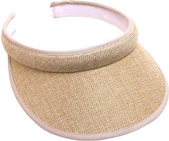 Generico Visi&egrave;re de soleil pour femme, visi&egrave;re r&eacute;glable pour homme et femme | Couvre-chef &eacute;l&eacute;gant en paille avec protection UV respirante pour marche de golf, 