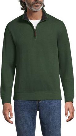 Lands End Rei&szlig;verschluss-Pullover aus Bedford-Ripp, Herren, Gr&ouml;&szlig;e:48-50 regular, Gr&uuml;n, Baumwolle, by Lands End