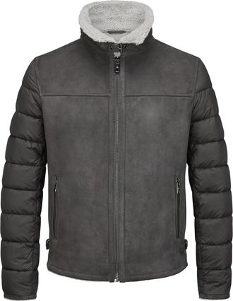 Milestone Gesteppte Wildlederjacke - - Jackets - Herren - Grau - L