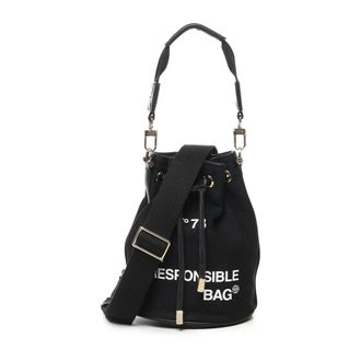 V&deg; 73 Canvas Schultertasche mit Kordelzug - - Bags - Damen - Schwarzk - ONE SIZE