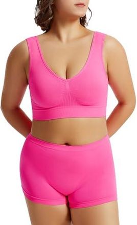 Generic Ensemble sous Vetement Femme Ensemble Lingerie Confortable Classique Bralette Bretelles Fines - Respirante, sans Armature, Confort Toute La Journ&eacute;e