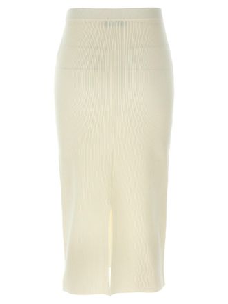 Alessandra Rich Womens White Wool Midi Skirt