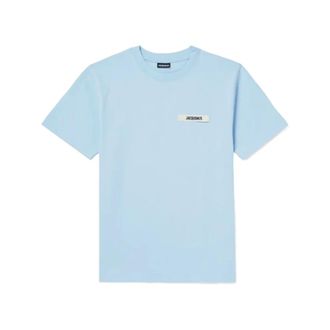 Jacquemus Homme, Tops, Bleu, Taille: L T-shirt Gros Grain