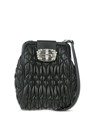 Miu Miu sac porté épaule matelassé (années 2010) - Noir