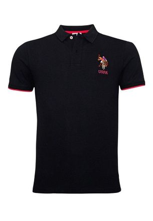 U.S.Polo Association Poloshirt Poloshirt Kurzarmshirt bunter Poloreiter (1-tlg., 1)