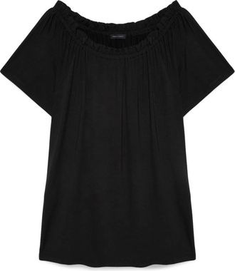 Fiorella Rubino Femme, Blouses et Chemises, Noir, Taille: 46 FR T-shirt &Eacute;paules D&eacute;nud&eacute;es