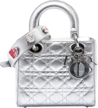 Dior Sac &agrave; main Lady Dior Pre-owned - Femme - Pre-owned - Gris - Taille: ONE Size