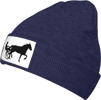Generic Chevaux, Courses De Chevaux Attel&eacute;s, &Eacute;quitation Femme Homme Bonnet De Trawler Classique Bonnets Tricot&eacute; Respirant Bonnets Hiver pour Sport Course &Agrave; Pi