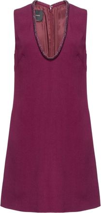 Pinko Minikleid mit Schmucksteinen - Violett