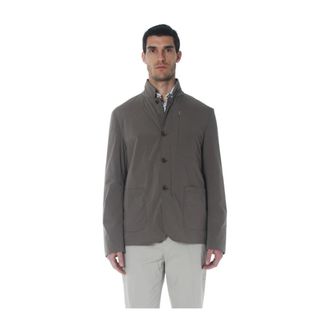 Duno Homme, Vestes, Brun, Taille: XL Giacca imbottitura leggera, chiusura zip e bottoni