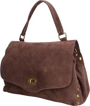 Gave Lux Sac &agrave; bandouli&egrave;re en cuir v&eacute;ritable pour femme Made in Italy 37x22x15 cm GLX228104423FBG, marron fonc&eacute;, Taille unique