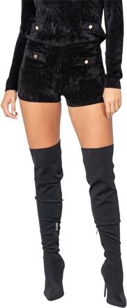 Kocca Femme, Shorts, Noir, Taille: 42 FR Shorts effet velours doux