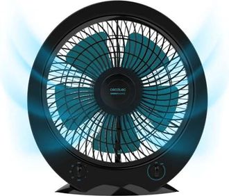 Cecotec Fu&szlig;bodenventilatoren EnergySilence 4500 Power Box Black 45 W, 12 Zoll Durchmesser, 3 Geschwindigkeiten, Timer, Multidirektionales, Einfache Bedienung,