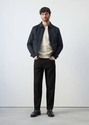 Mango Jacke in Wildleder-Optik marineblau - Herren - XXL - MANGO MAN