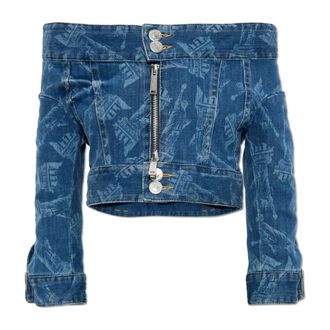 Dsquared2 Cropped Jeansjacke - - Jackets - Damen - Blau - XS