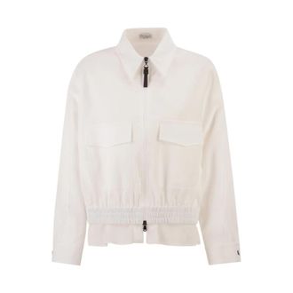 Brunello Cucinelli Baumwolljacke - - Jackets - Damen - Wei&szlig; - S