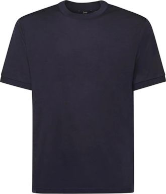 Herno t-shirt en laine à col rond - Bleu