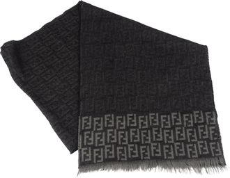 Fendi T&uuml;cher & Schals - Fendi FF Monogram Wool Scarf Schal - Gr. unisize - in Schwarz - f&uuml;r Damen
