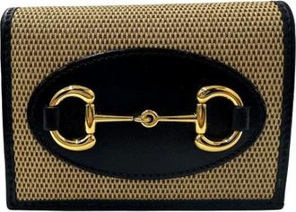 Gucci unisex, Pre-owned, Brun, Taille: ONE Size Portefeuille en cuir Pre-owned