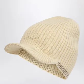 adidas Wollkappe mit Schirm in Cremefarbe