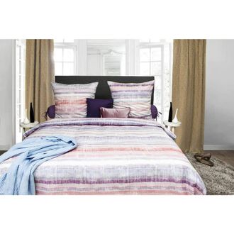 Heckett & Lane HNL Living Iza Mako-Satin-Bettwäsche Lila 135x200 + 80x80