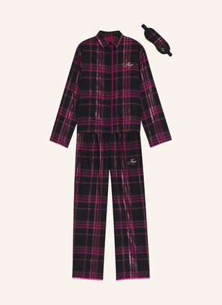 HUGO BOSS Hugo Pyjama-Set Flannel Gift-Set Regular Fit rosa