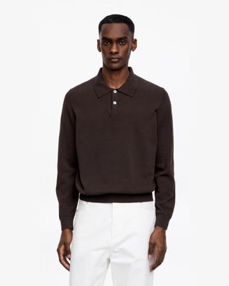 Arket Poloshirt Aus Baumwolle -Braun